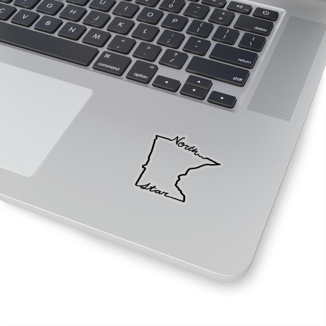 State Outline Cursive Stickers | State Pride |minnesota North Star ...