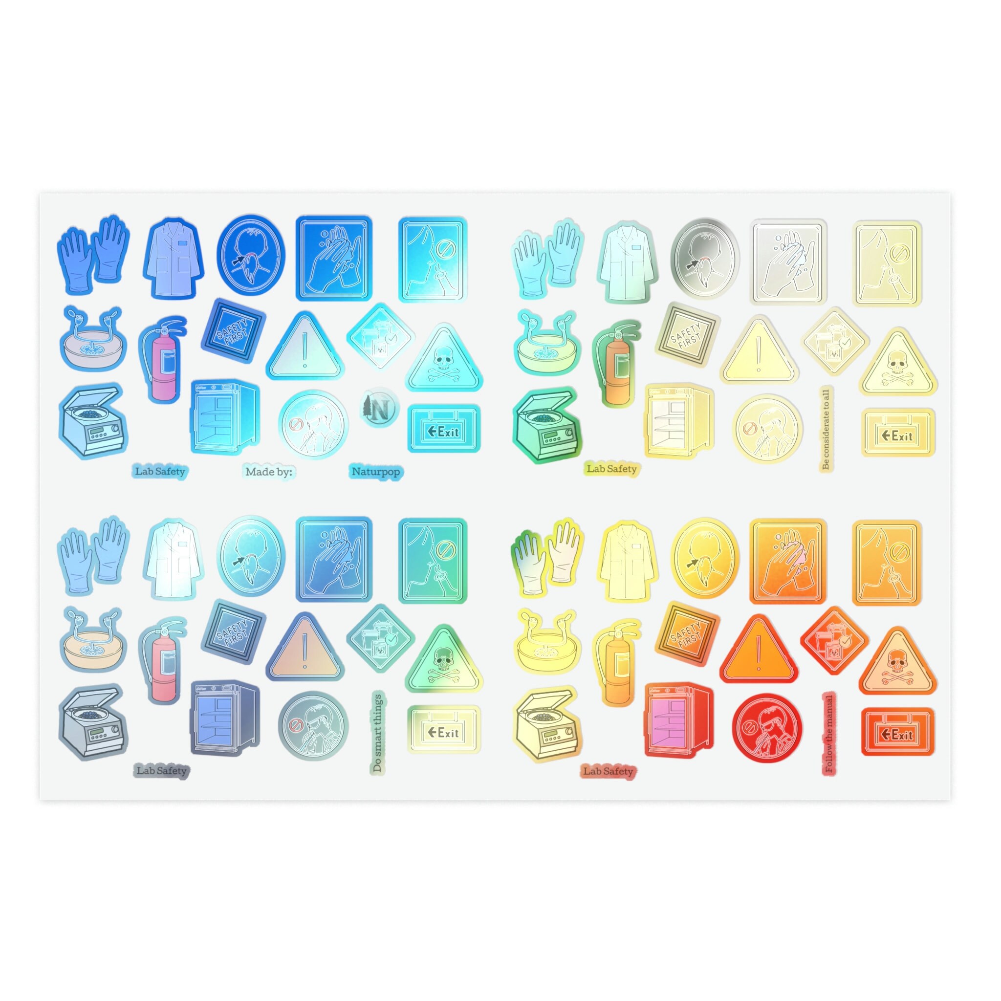 Lab Safety Sticker Sheet | Notebook and Journal Planning Decor ...