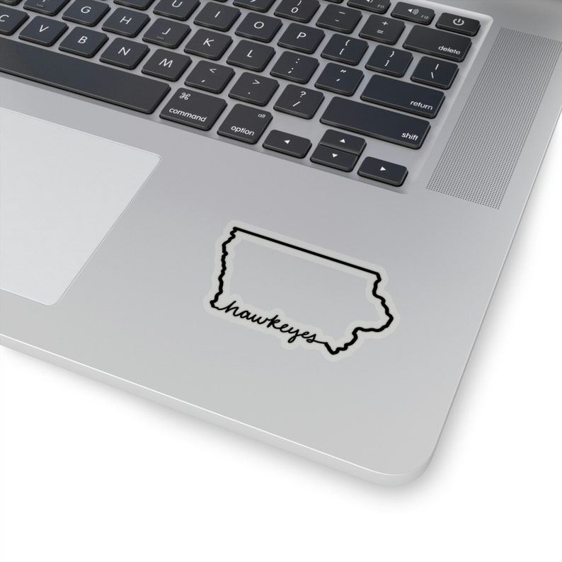 State Outline Cursive Stickers | State Pride | Iowa Hawkeyes Kiss-cut ...