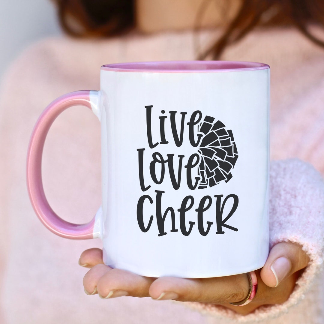 11 Oz Accent Ceramic Cheer Cheerleader Mug, Cheer Mom Gift, Cheer Mama ...