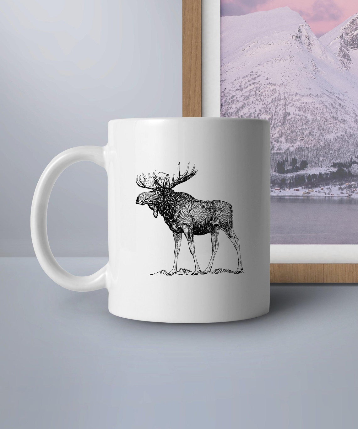 Vintage Moose Vector Illustration | Moose, Vector, Vintage, Forest ...