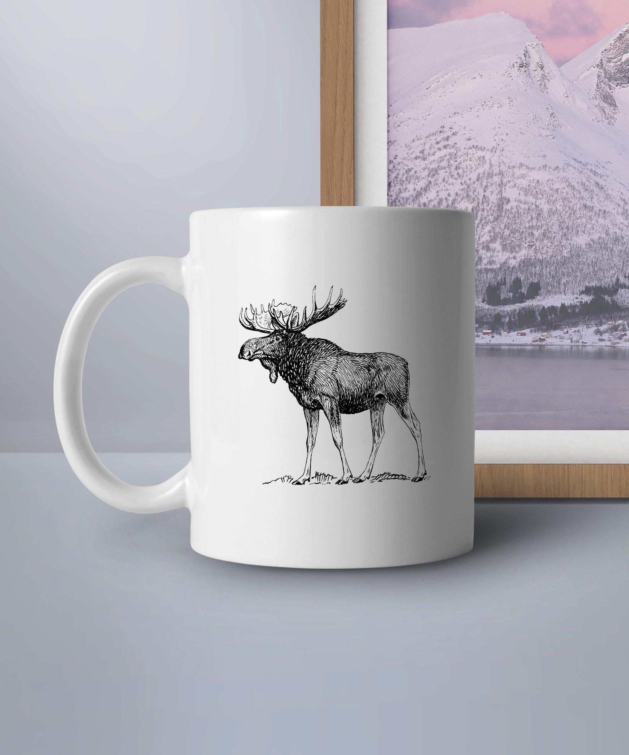 Vintage Moose Vector Illustration | Moose, Vector, Vintage, Forest ...