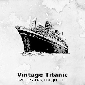 Vintage Titanic Vector Illustration | Titanic, Vintage, Movie, Film ...