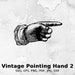 Vintage Pointing Hand 2 Vector Illustration | Vintage, Hand, Signage ...