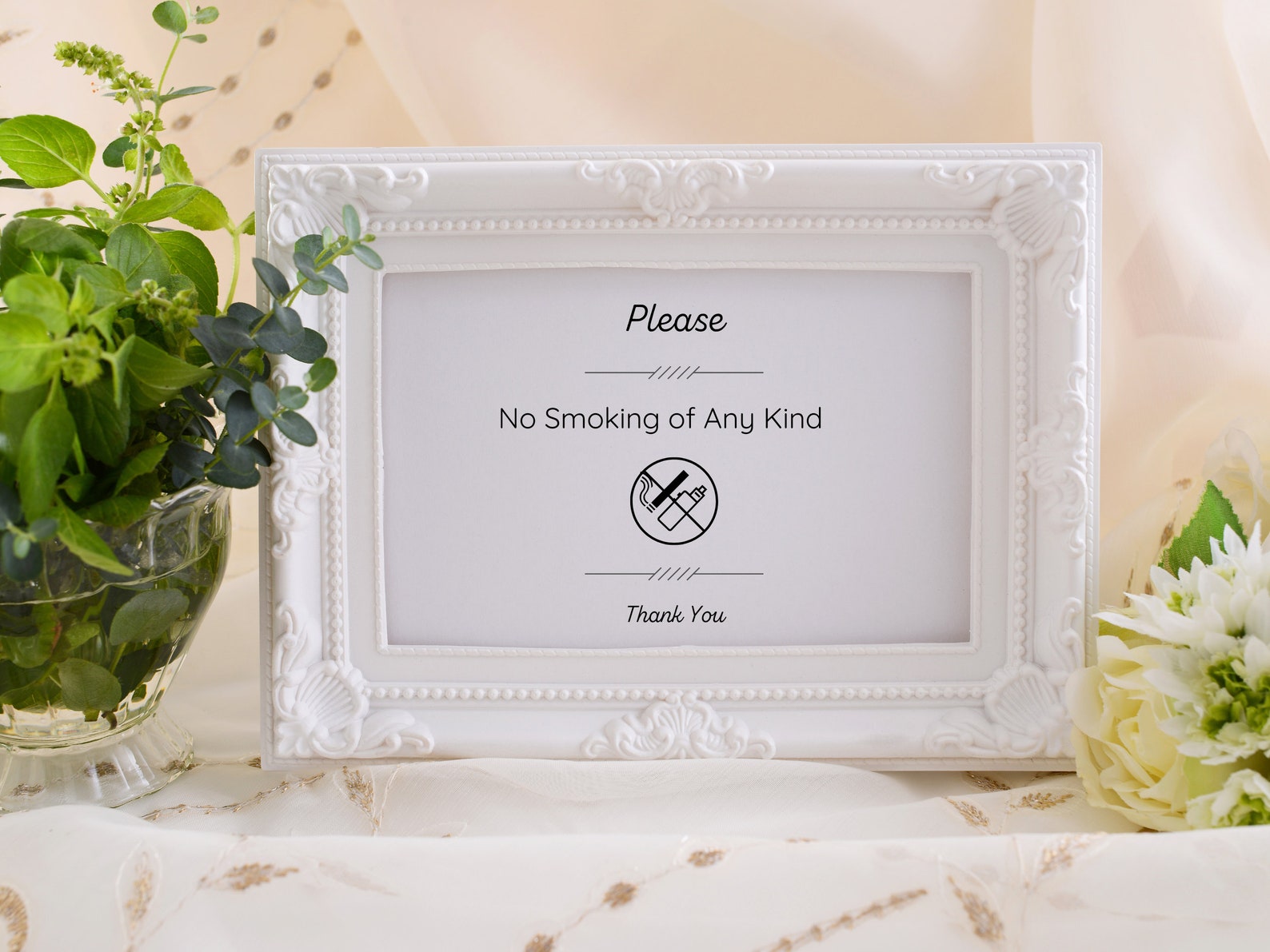 No Smoking Sign | No Smoking of Any Kind | Mini Sign | Ready to Print ...
