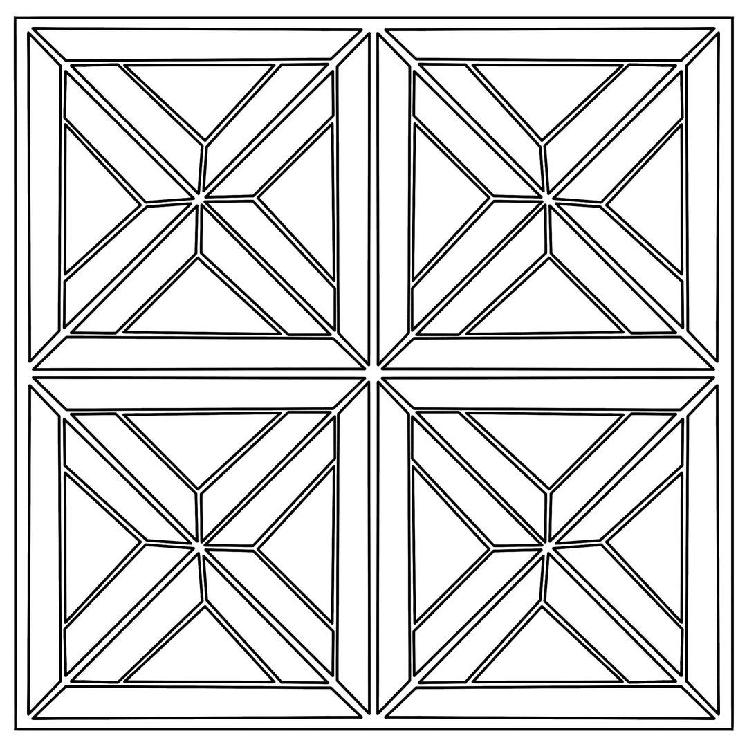 Downloadable and Printable Geometric Coloring Page for Adults and Kids ...