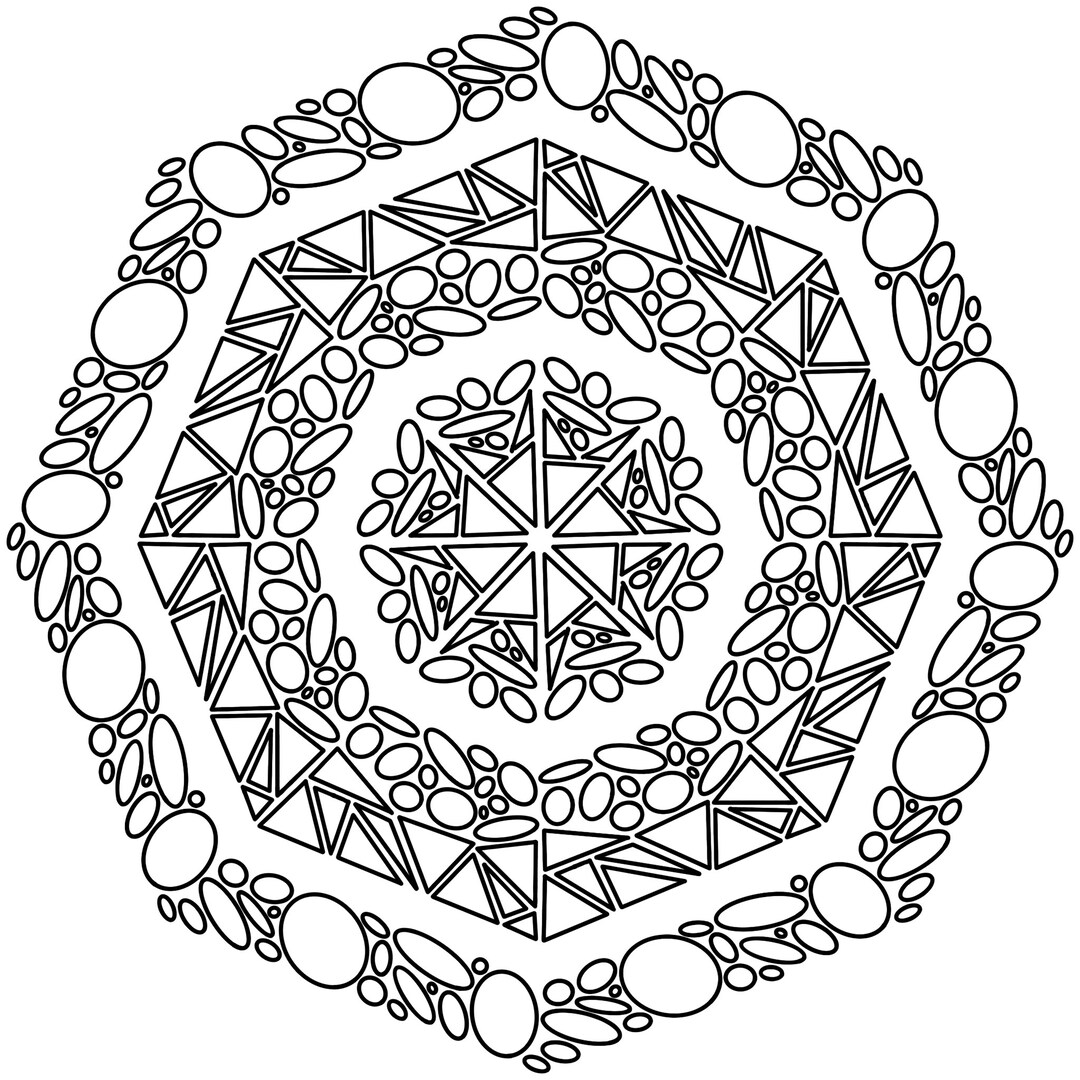 Downloadable and Printable Mandala Coloring Page for Adults and Kids - Etsy
