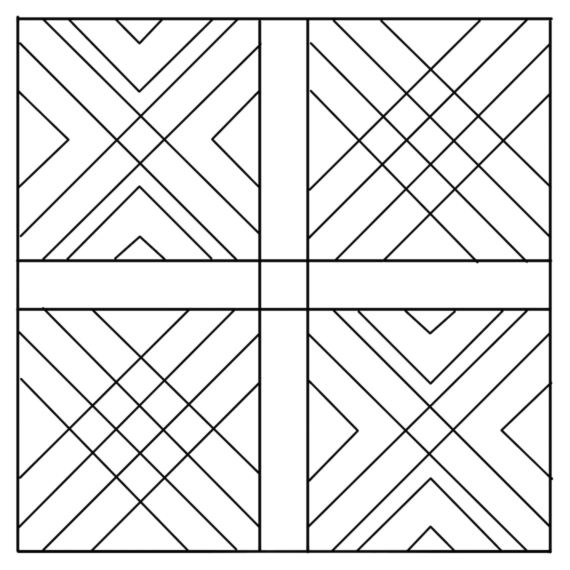 Downloadable and Printable Geometric Coloring Page for Adults and Kids ...