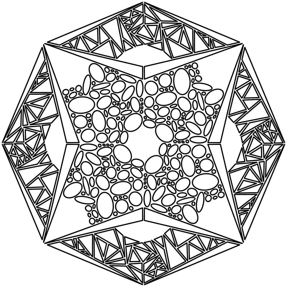 Downloadable and Printable Mandala Coloring Page for Adults and Kids - Etsy