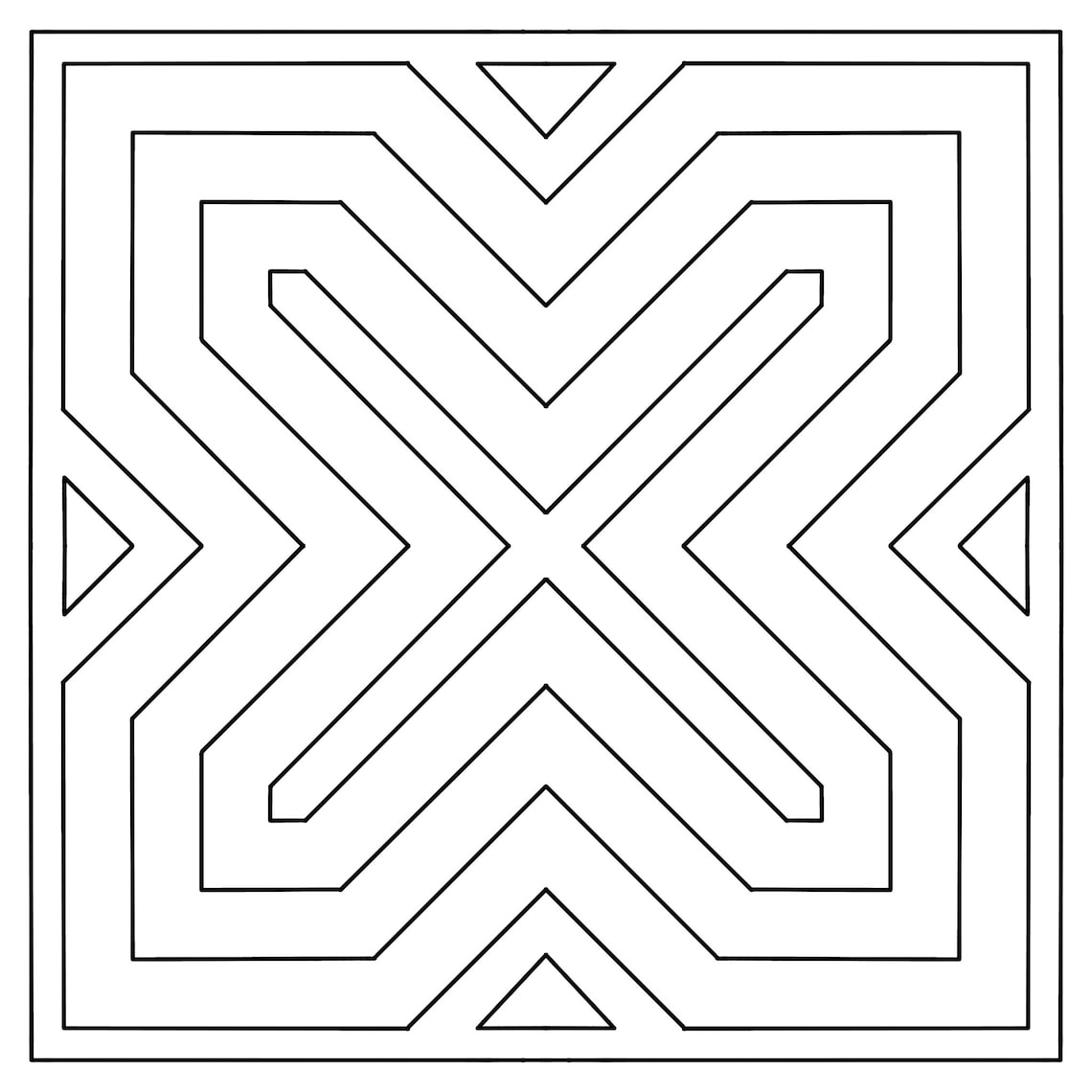 Downloadable and Printable Coloring Page or Template for Adults and ...