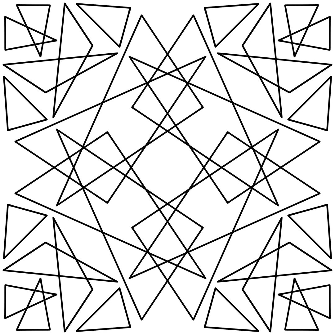 Downloadable and Printable Geomteric Coloring Page for Adults and Kids ...