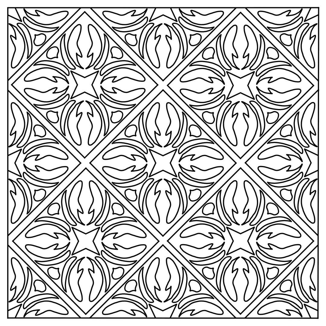 Downloadable and Printable Coloring Page or Template for Adults and ...