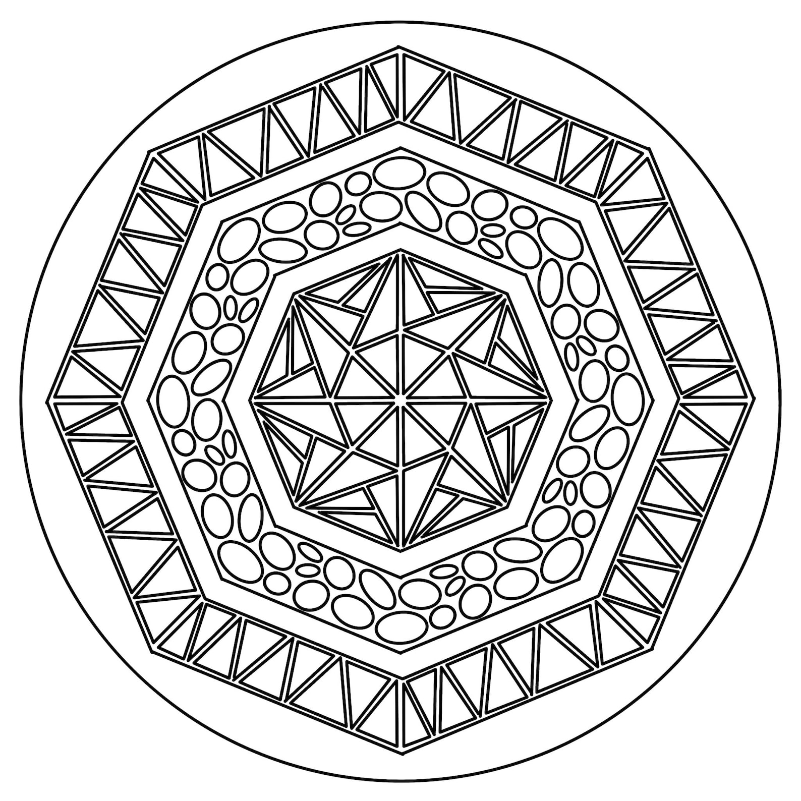 Downloadable and Printable Coloring Page or Template for Adults and ...