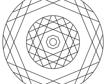 Downloadable and Printable Geometric Coloring Page for Adults and Kids ...