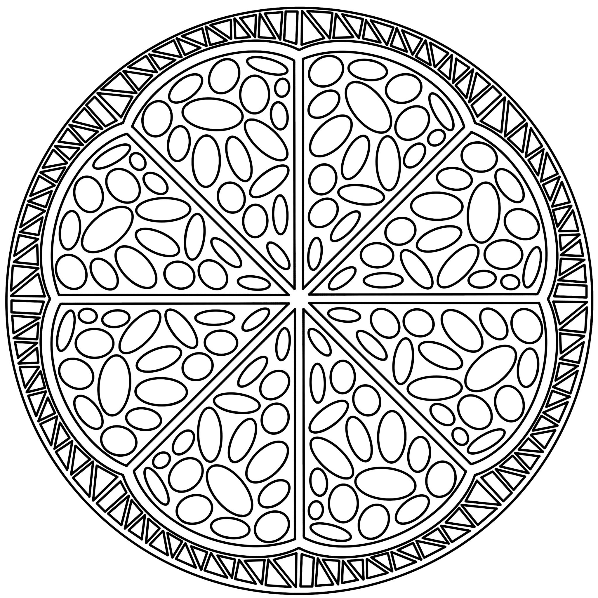 Downloadable and Printable Mandala Coloring Page or Template for Adults ...