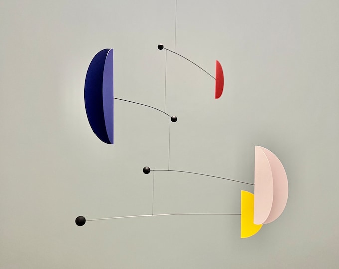 Kinetic Mobile - Primary Colors - Mid Century - Hand Made in France - Etsy