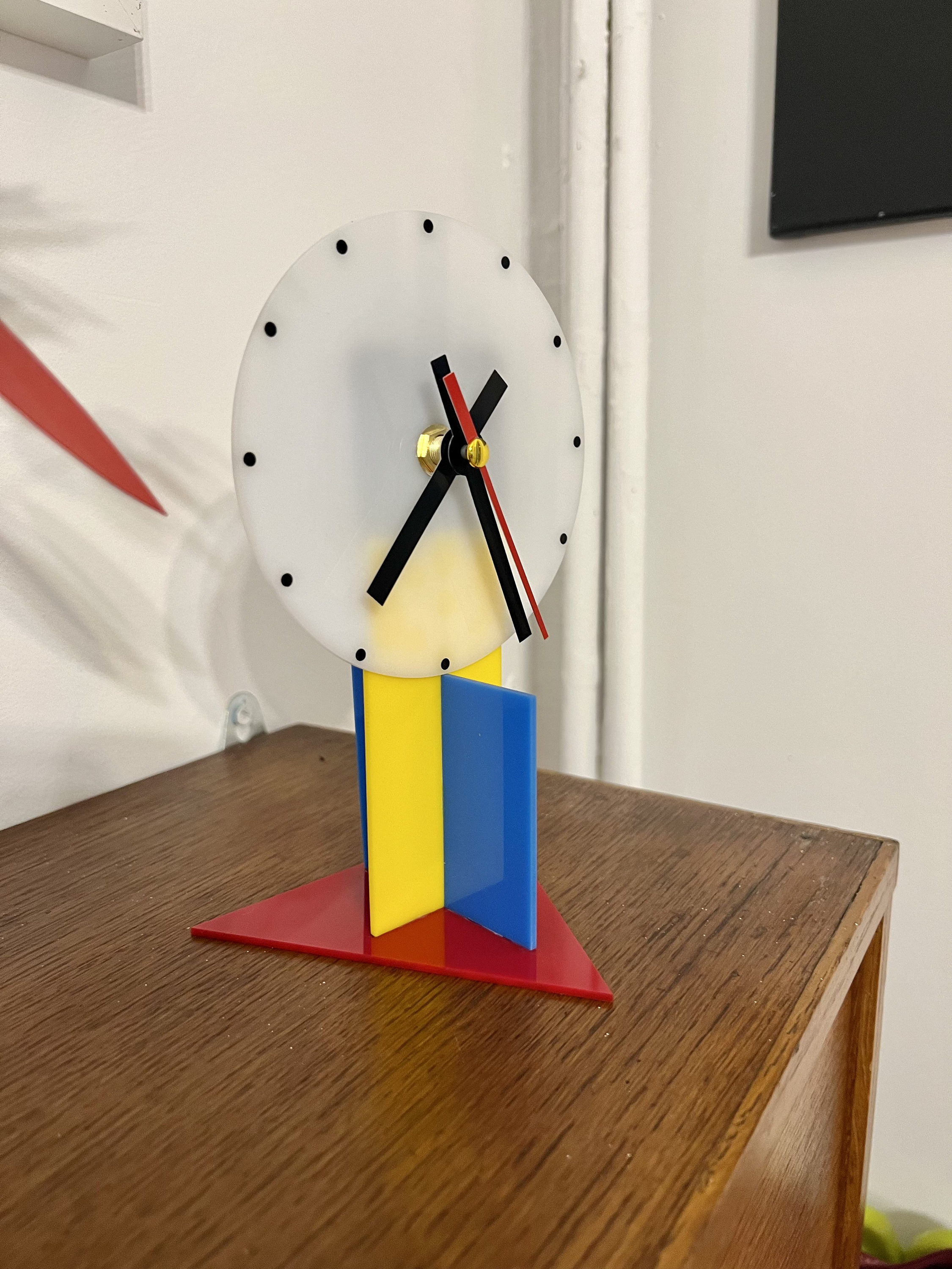 Memphis Mid Century Table Clock - Etsy