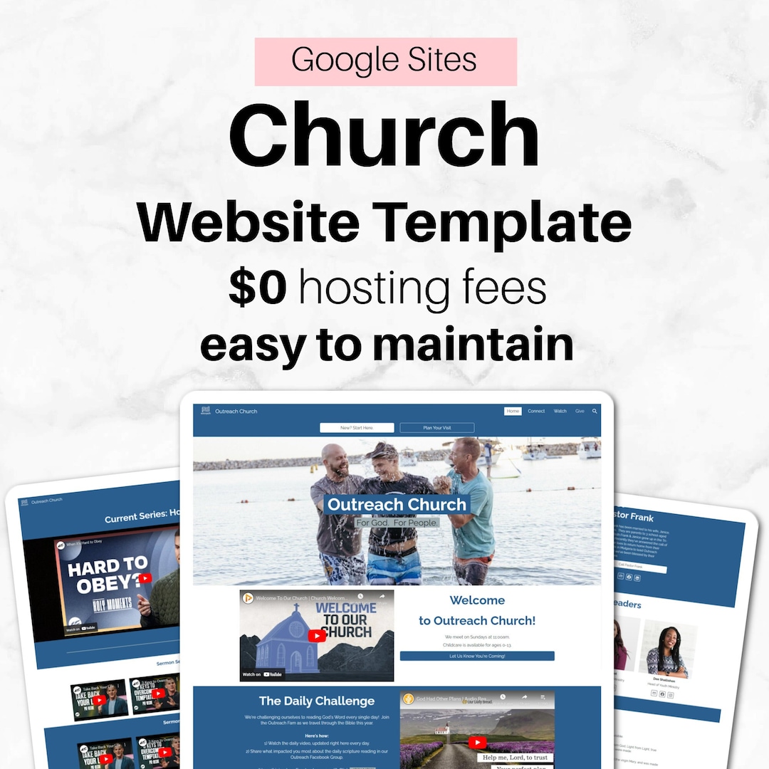 Church Website Template for Church, Synagogue, Temple, Chapel, Charity ...