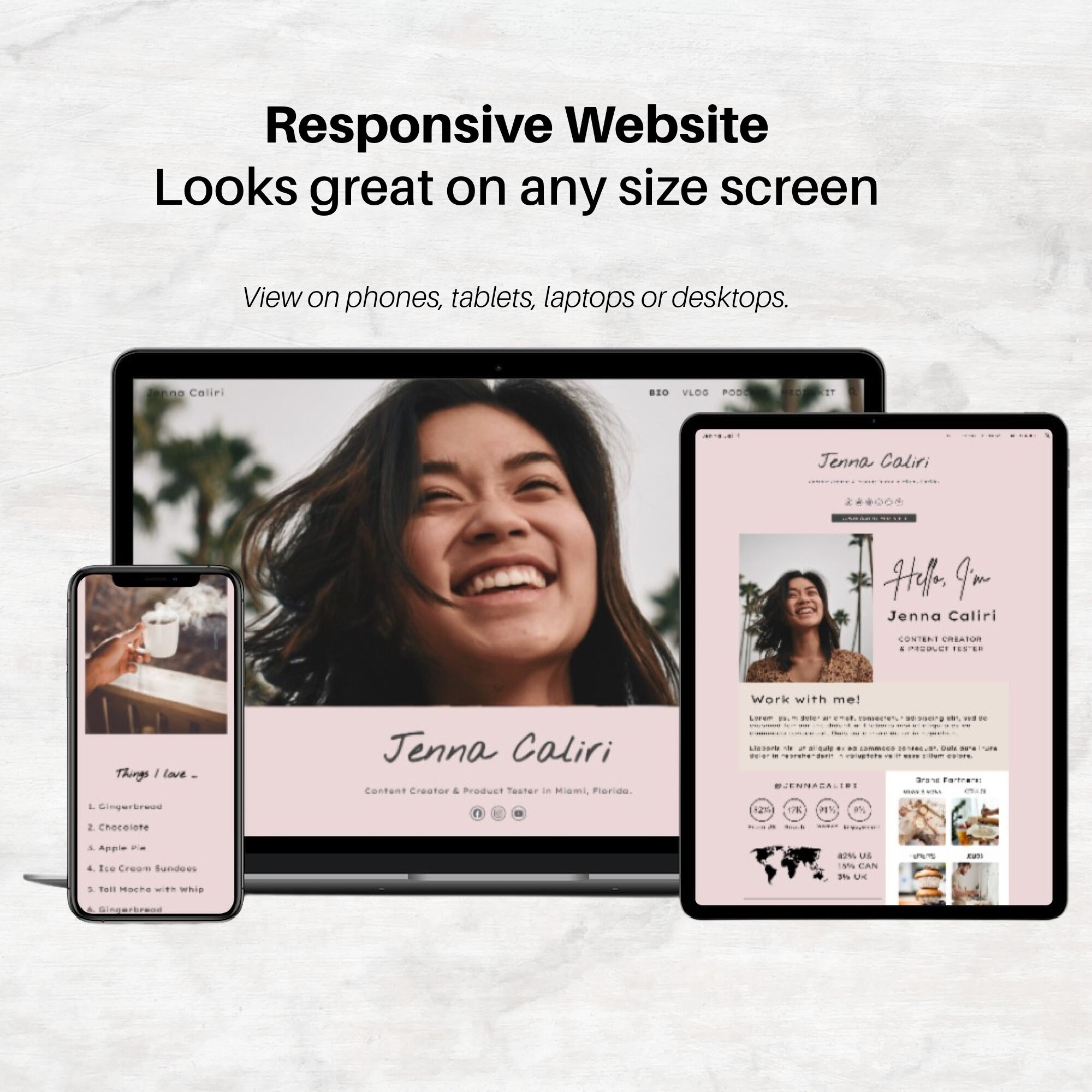 CONTENT CREATOR Website Template Google Sites Vlog, Blog, Product ...