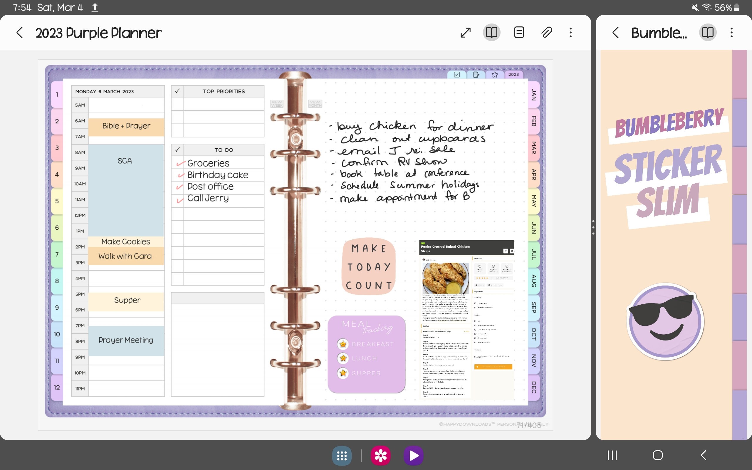 STICKER BOOK (blank) for Digital Planning | Bumbleberry Sticker Slim ...