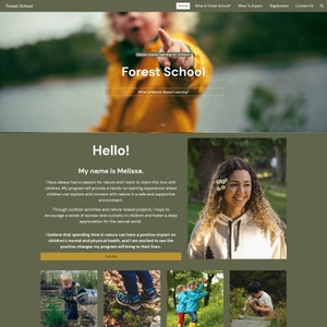 FOREST SCHOOL Website Template | Google Sites | for Nature-based ...