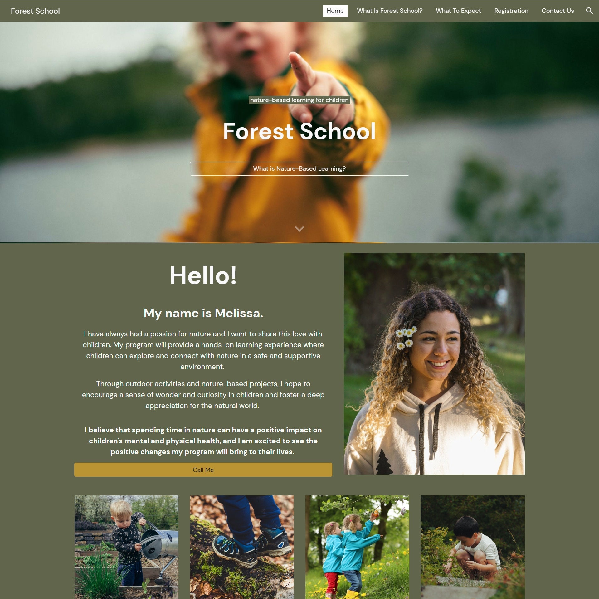 FOREST SCHOOL Website Template Google Sites for Nature-based Learning ...