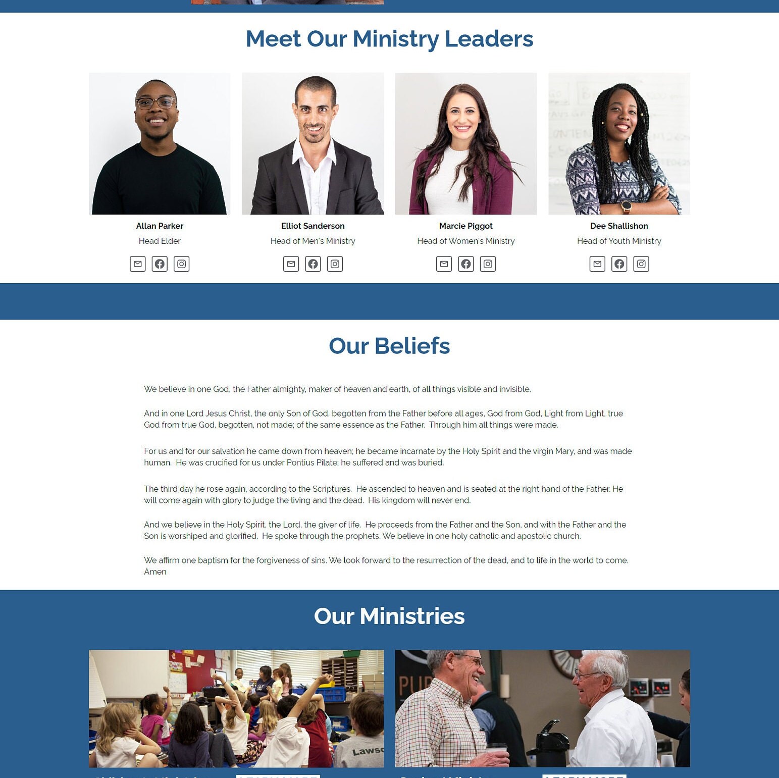 Church Website Template for Church, Synagogue, Temple, Chapel, Charity ...
