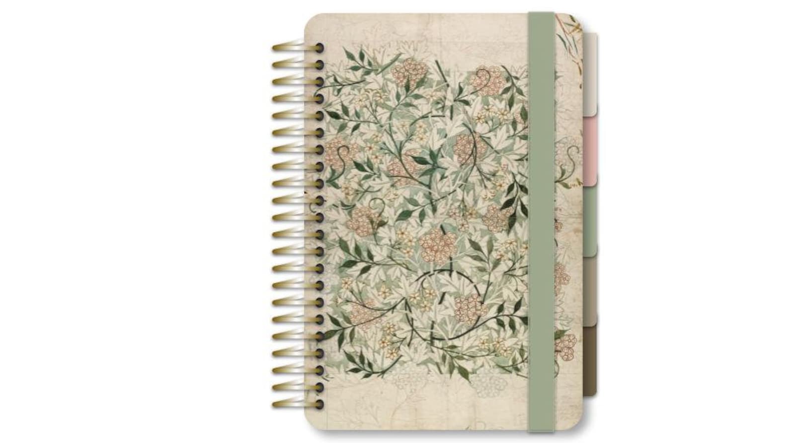VINTAGE FLORAL Digital Notebook Hyperlinked PDF 5 Sections Simple ...