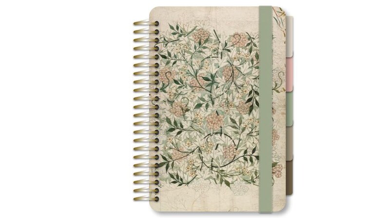 VINTAGE FLORAL Digital Notebook Hyperlinked PDF 5 Sections - Etsy
