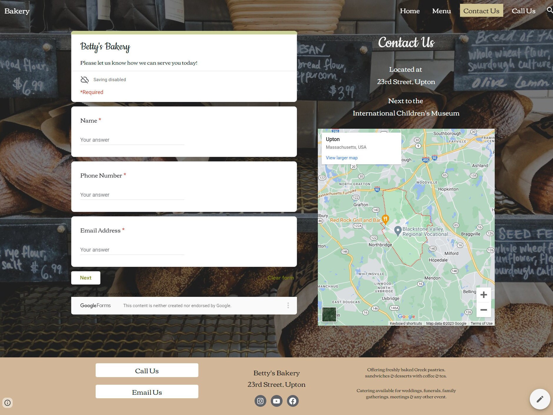 BAKERY Website TEMPLATE | Greek, Baked Goods, Coffee Shop, Donuts ...