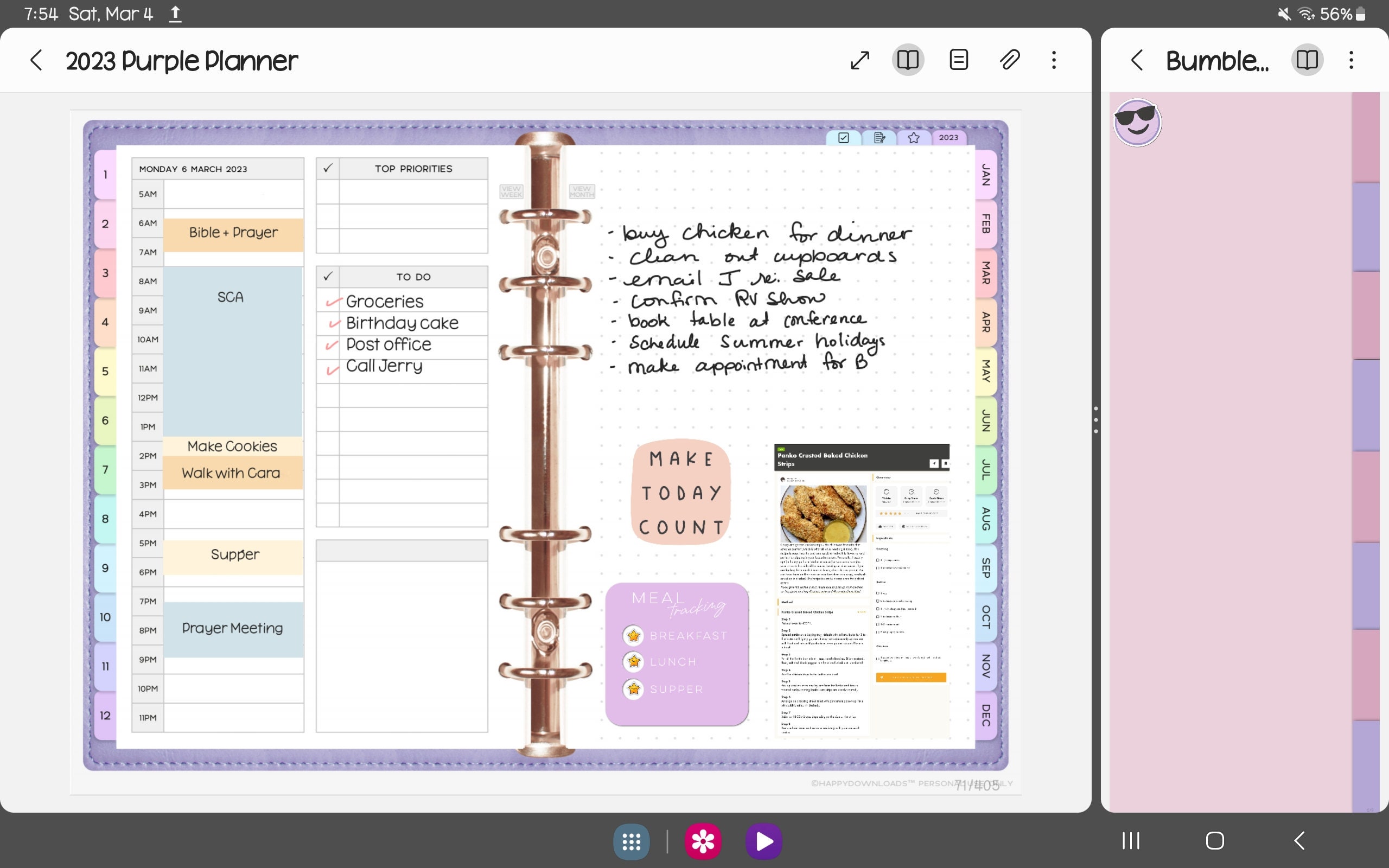 STICKER BOOK blank for Digital Planning Bumbleberry Sticker Slim Add ...