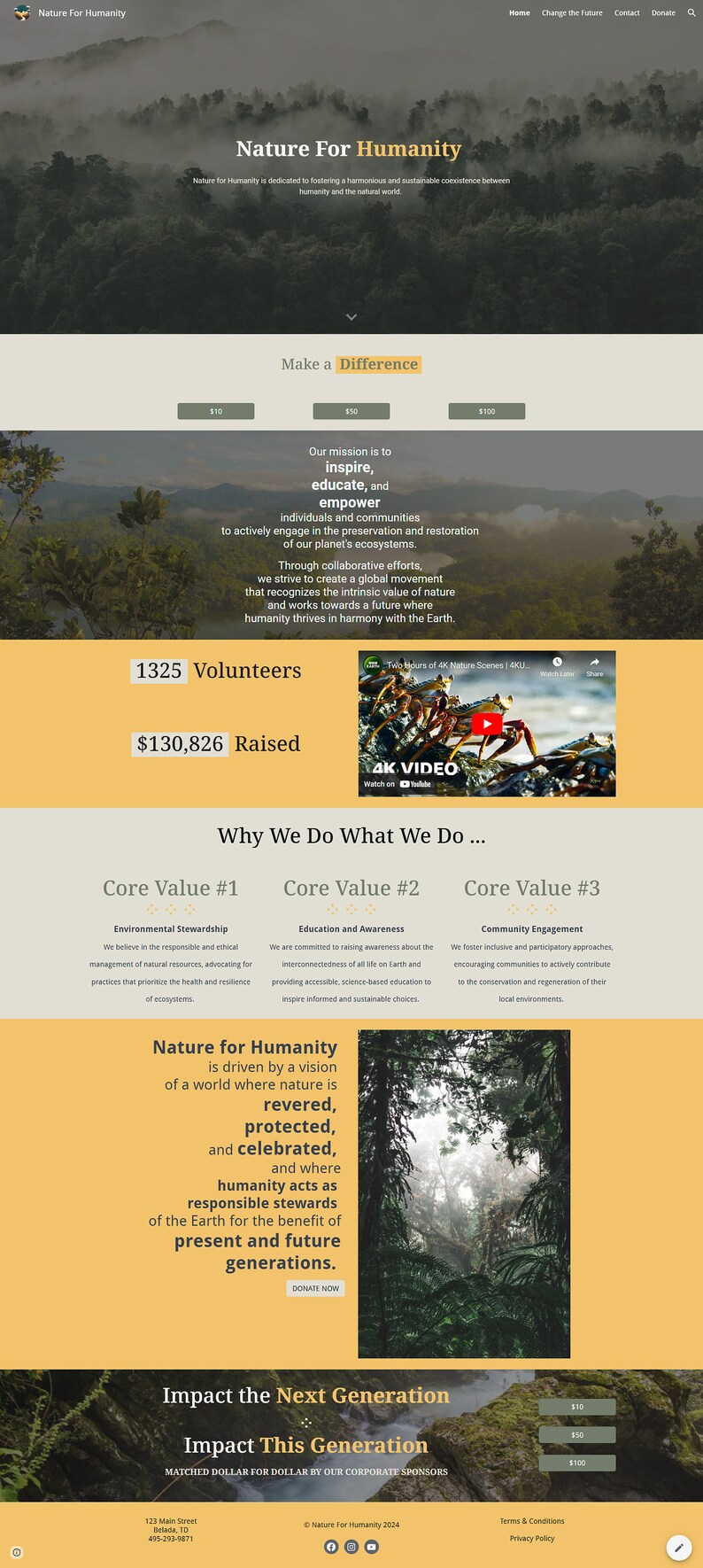 NON-PROFIT | Charity | Environmental Organization | Nature Based ...