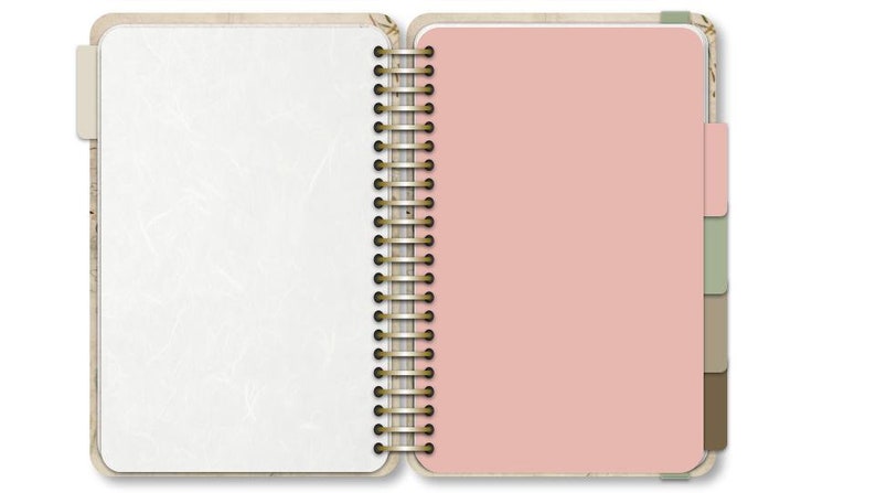 VINTAGE FLORAL Digital Notebook Hyperlinked PDF 5 Sections - Etsy