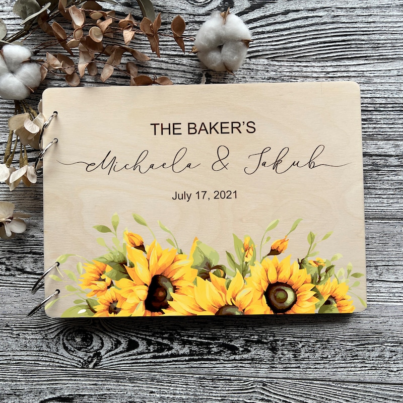 Sunflower Guest Book - Etsy