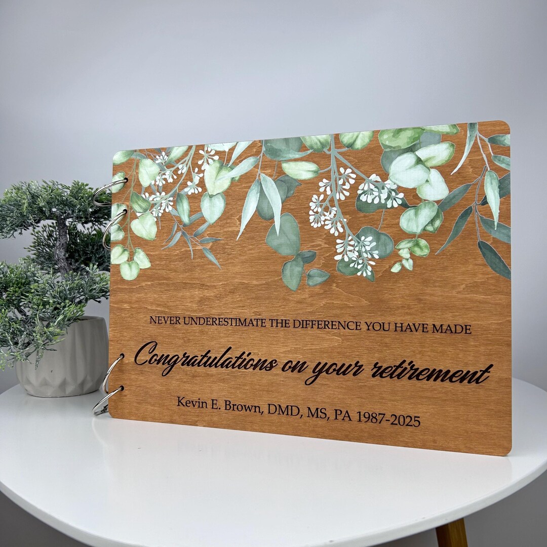 Happy Retirement Wish Book Personalized Gift for Retiree Memory Guest ...
