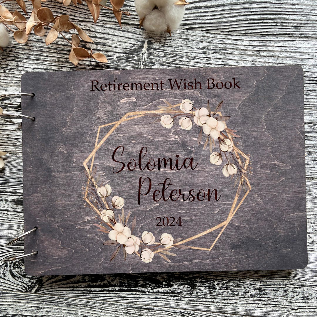 Personalized Retirement Guest Book Custom Memory Wish Book ...