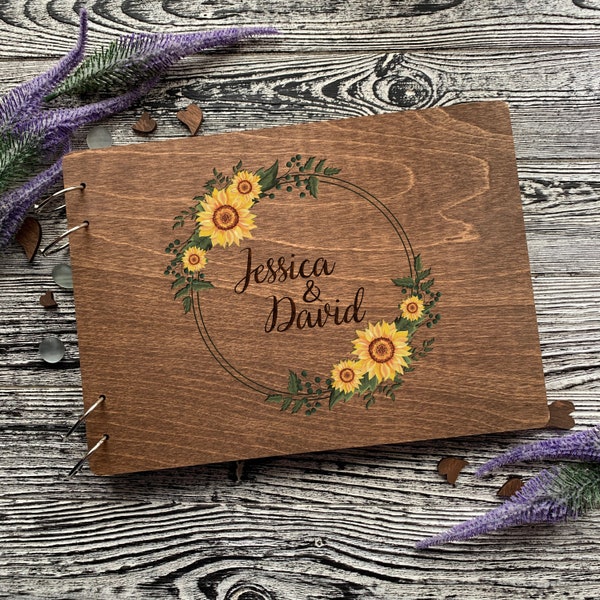 Sunflower Guest Book - Etsy