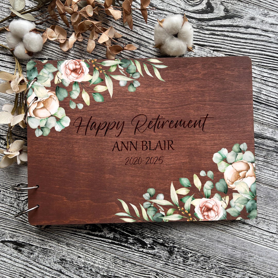 Happy Retirement Wish Book Personalized Guest Book for Retirement Party ...