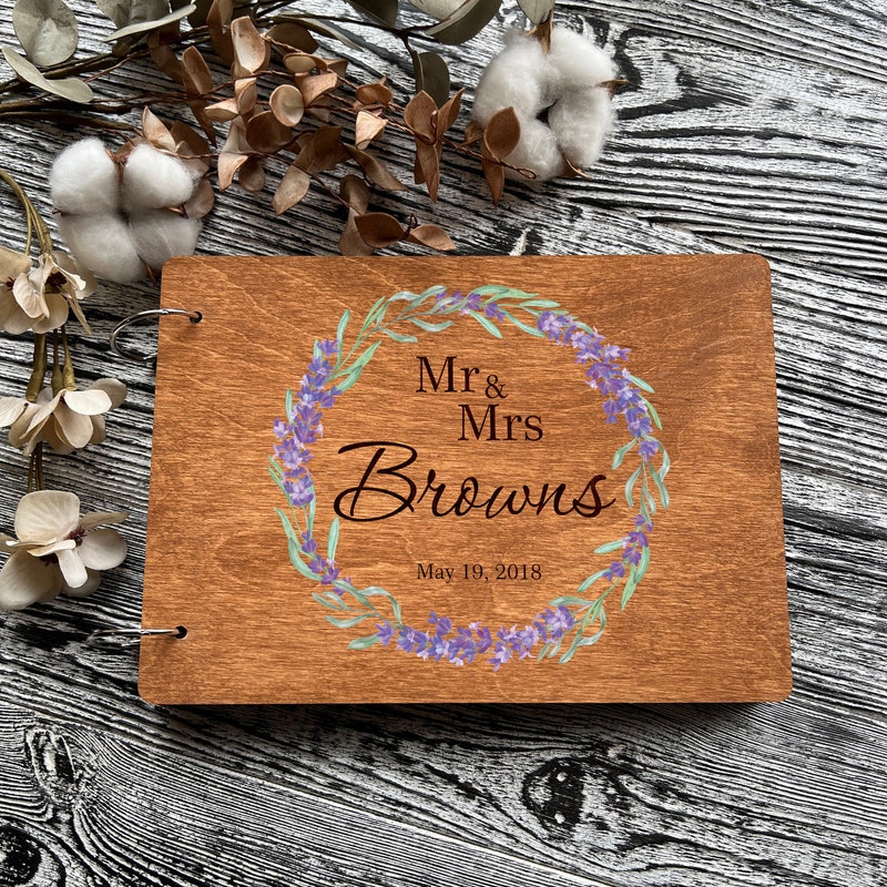 Lavender Guest Book - Etsy