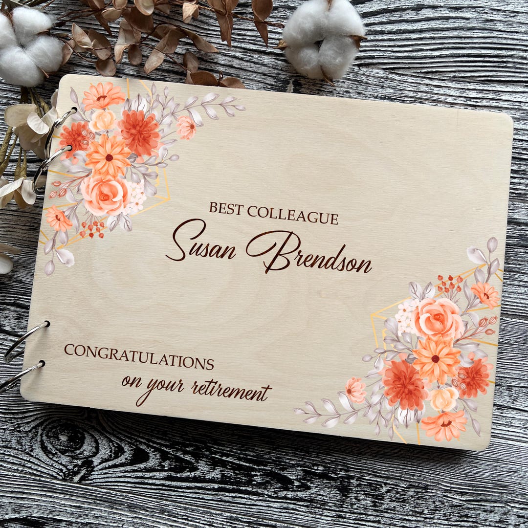 Personalized Guest Book for Retirement Party Congratulation on Your ...