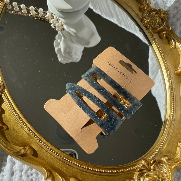 Navy Blue Hair Clip - Etsy