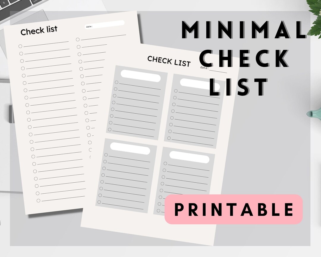 Check List Printable Check List to Do List Printable Check List ...