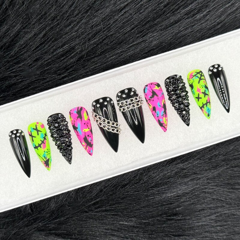 Studded Nails - Etsy