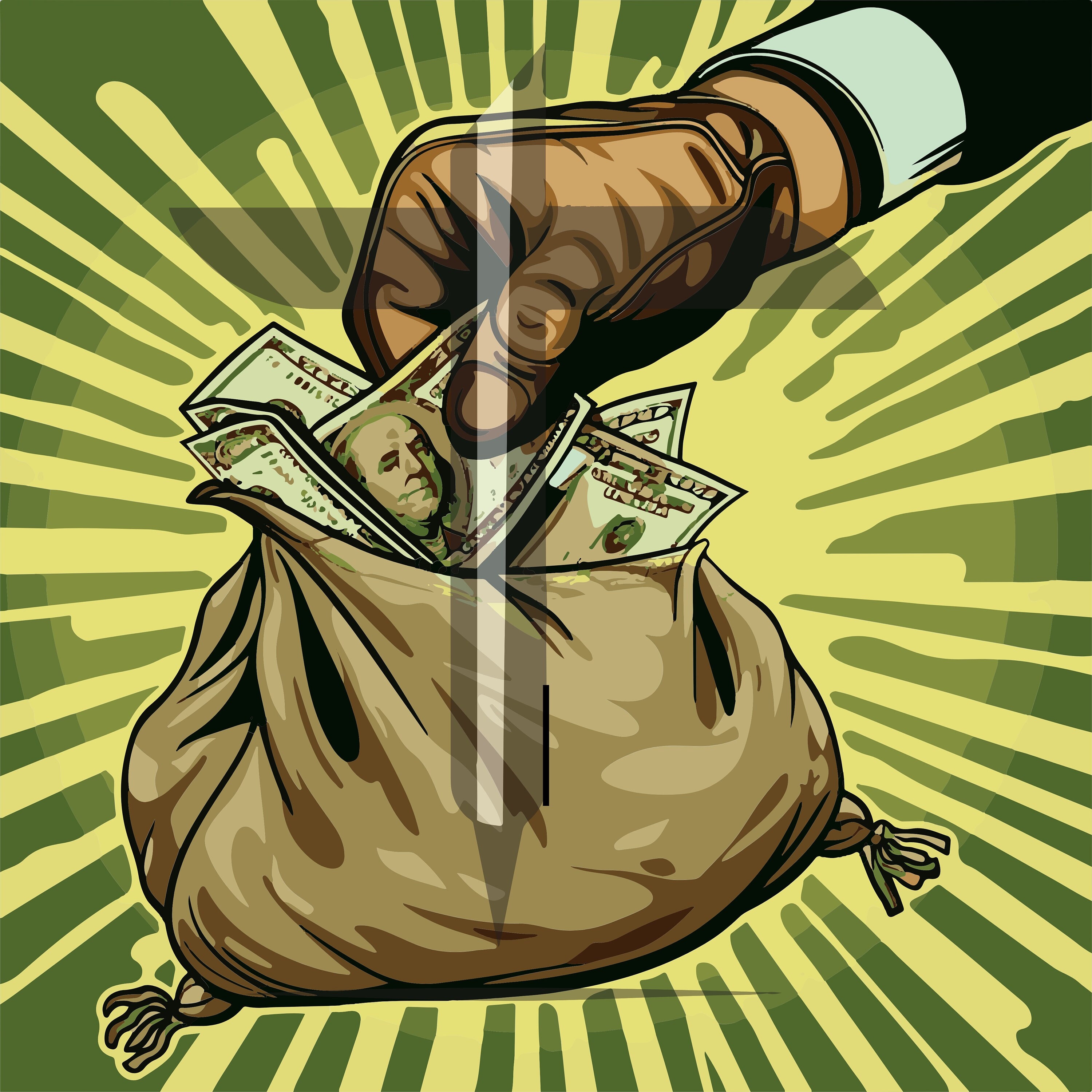 Money in Hand: Cartoon Illustration of Wealth ART Downloadable ...