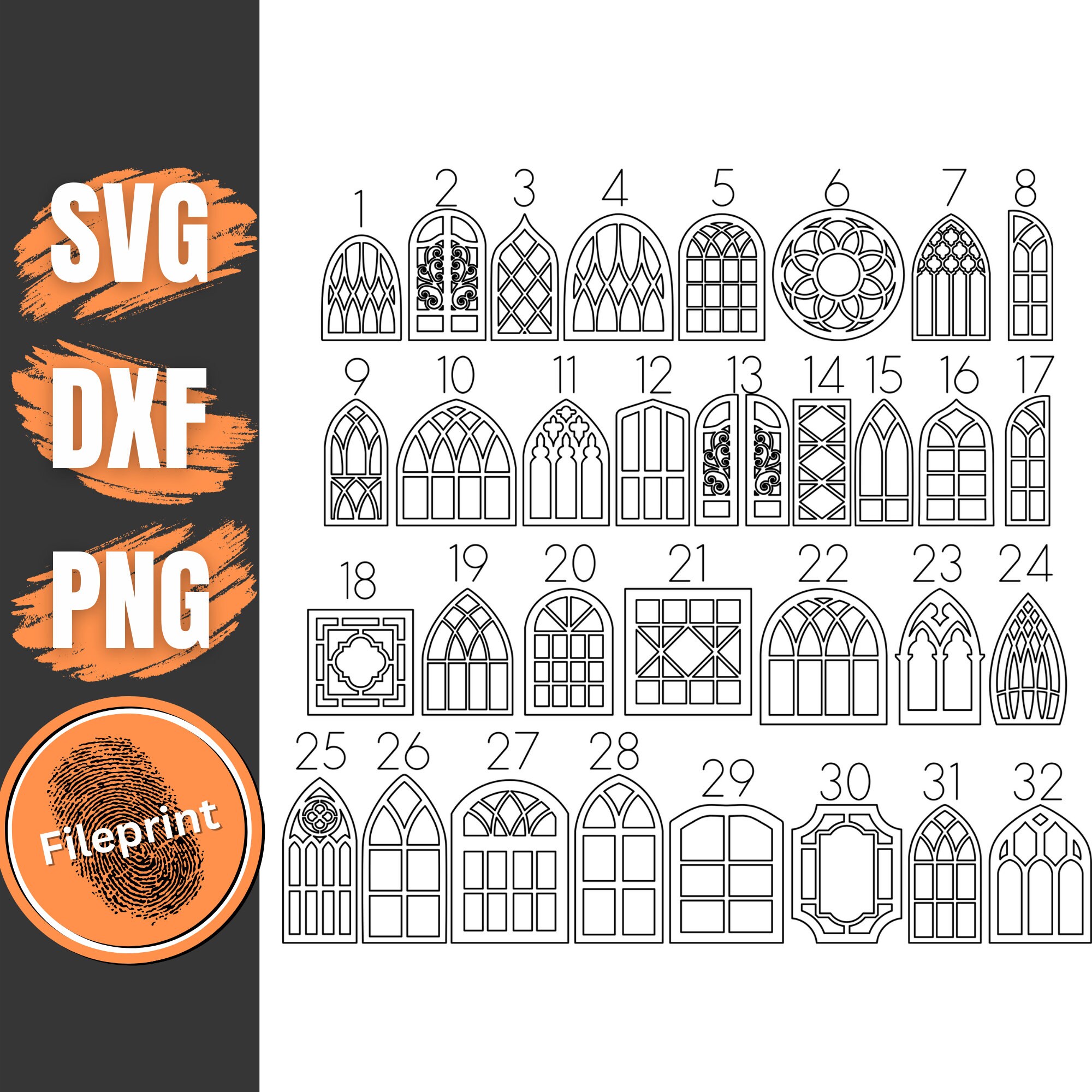 32 Beautiful Farmhouse Window Panes SVG | Rustic Frame Svg | Laser SVG ...