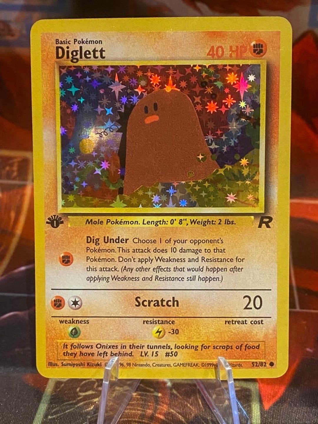 Diglett 52/82 Team Rocket Neo Destiny Jungle Fossil Base Set Pokemon ...