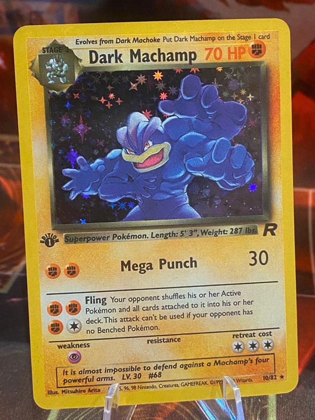 Dark Machamp 10/82 Team Rocket Neo Destiny Jungle Fossil Base Set ...