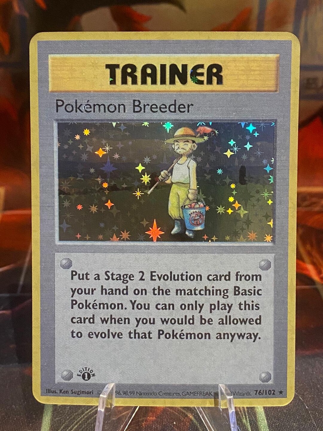 Pokemon Breeder 76/102 Jungle Fossil Base Set Pokemon Custom Card ...