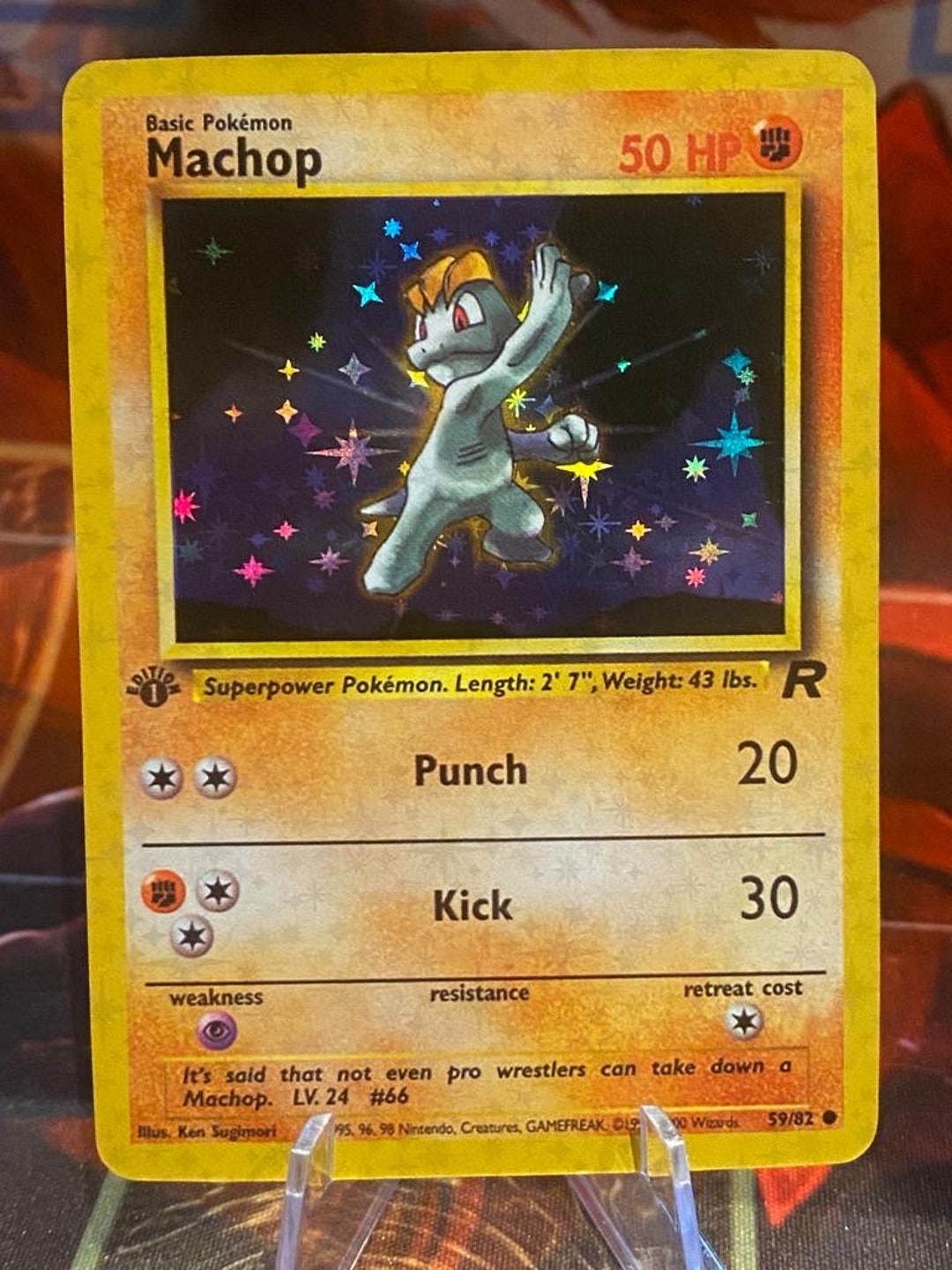 Machop 59/82 Team Rocket Neo Destiny Jungle Fossil Base Set Pokemon ...
