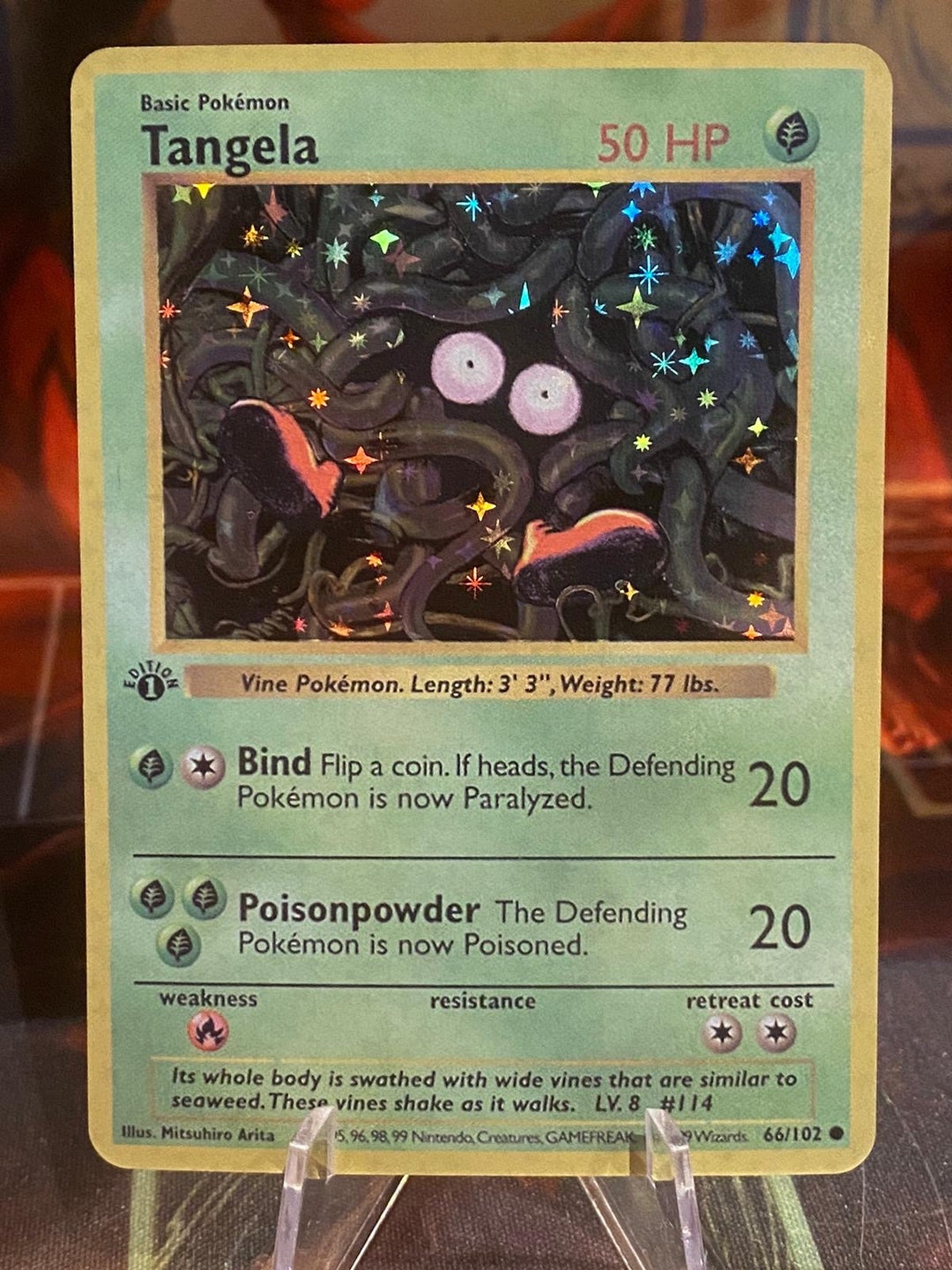Tangela 66/102 Jungle Fossil Base Set Pokemon Custom Card - Etsy